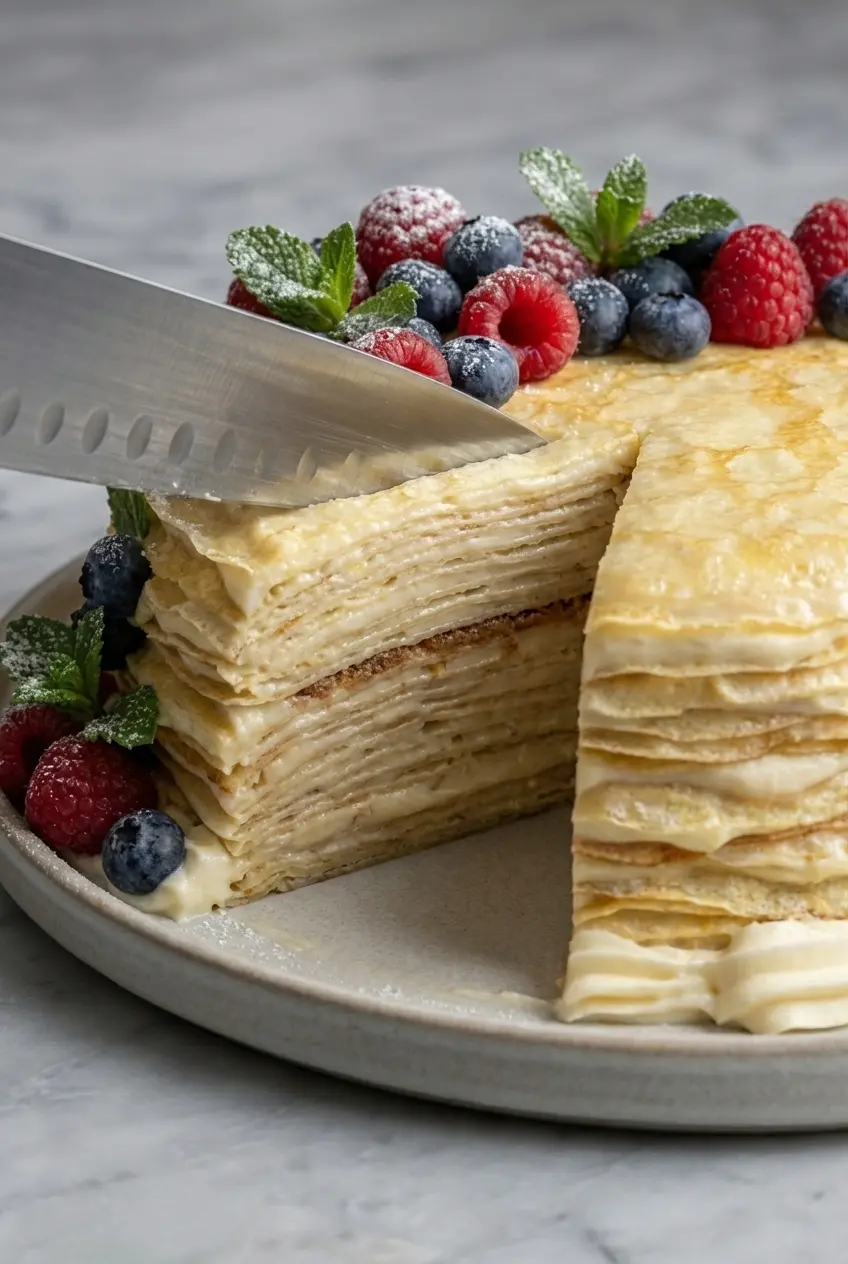 Gâteau De Crêpes Fondant Au Praliné Et Beurre Noisette